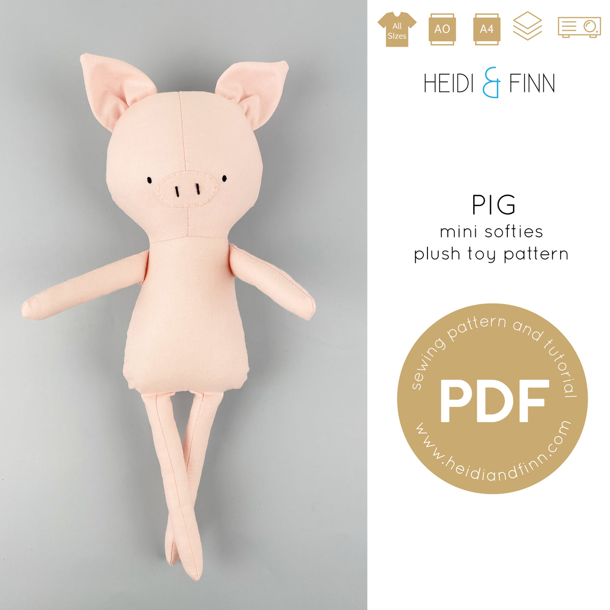 Mini Softies - PIG – Heidi&Finn